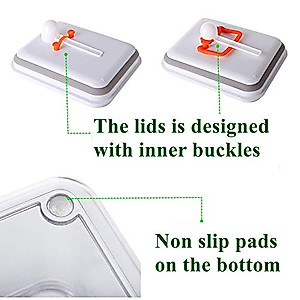 Yopay 1.8 Qt POP Container, Airtight Food Storage with Push Button, Rectangle Clear Plastic PBA Free for Coffee, Sugar, Flour, Baking Supplies, Pantry Organization