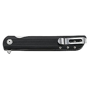 CRKT LCK + Large Folding Pocket Knife: Folder with Liner Lock, Plain Edge Drop Point Blade, Reinforced Nylon Handle with Pocket Clip 3810