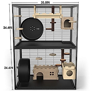 15" Aluminum Alloy Chinchilla Exercise Wheels - Large Small Animals Running Wheels for Chinchilla Syria Hamsters Fancy Rats Hedgehog Other Small Animals