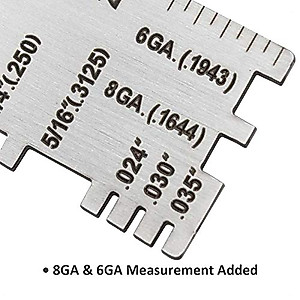 Wire/Metal Sheet Thickness Gauge 229895 Welding Gage Plated Size Inspection Tool [NOT Cheap Stamping Version]
