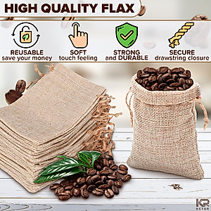 Small Burlap Bags with Drawstring - 24 Pcs Muslin Bags Natural Burlap Bags - Reusable Burlap Gift Bags with Drawstring Jewelry Burlap Sack Medium - Burlap and Lace Wedding Favor Bags for Parties