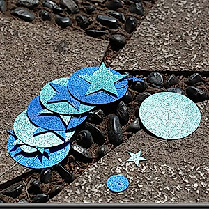 Ice Blue Silver Circle Dot Garland kit for Navy Blue Twinkle Little Star Party Decoration Hanging Bunting Banner Steamer Backdrop Background for Baby Shower/Christmas/Birthday/Prom/Graduation/Wedding