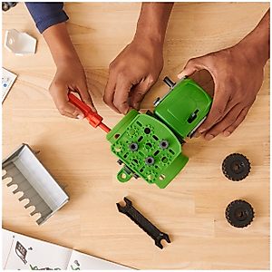 Meccano Junior, Front Loader Tractor with Moving Parts and Real Tools, Toy Model Building Kit, STEM Toys for Kids Ages 5 and up