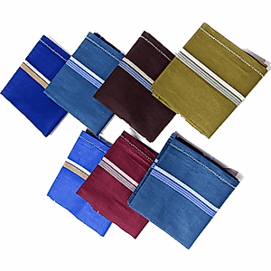 Royal Mart men's handkerchiefs, 100% cotton, hemstitched, 17x17 inches, multi-colored (Pack of 12)