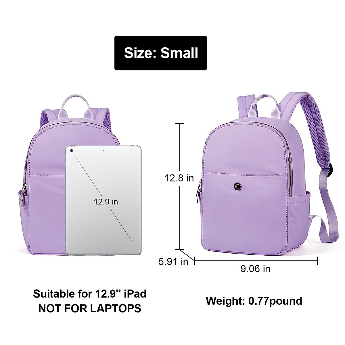 CLUCI Small Backpack for Women Mini Fashion Canvas Designer Backpack Purse Travel Lady Casual Daypack