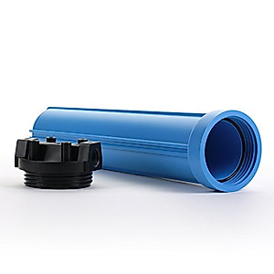 Hydronix HF5-20BLBK34 Water Filter Housing 20" RO, Whole House, Hydroponics - 3/4" Ports, Blue Body