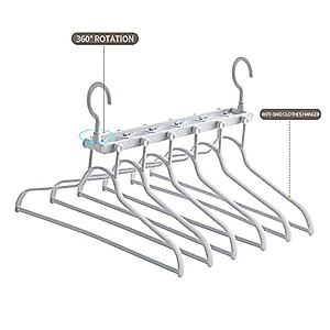 Juntaiher Coat Hangers Pants Hangers Space Saving for Closet Organizer Scarf Hangers Multifunctional Clothing Rack Clothes Hangers Closet Organization