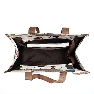 Signare Tapestry Shoulder Bag Shopping Bag for Women with Cheeky Cat Design (SHOP-CHEKY)