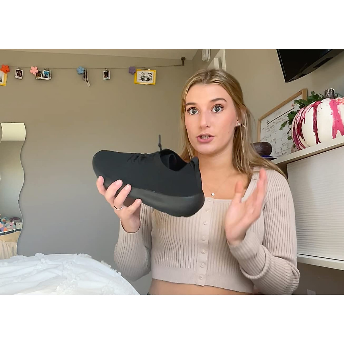 aollegat Womens Walking Shoes | Slip On Sneakers for Women |Comfy Tennis Running Shoes | Lightweight and Breathable Black