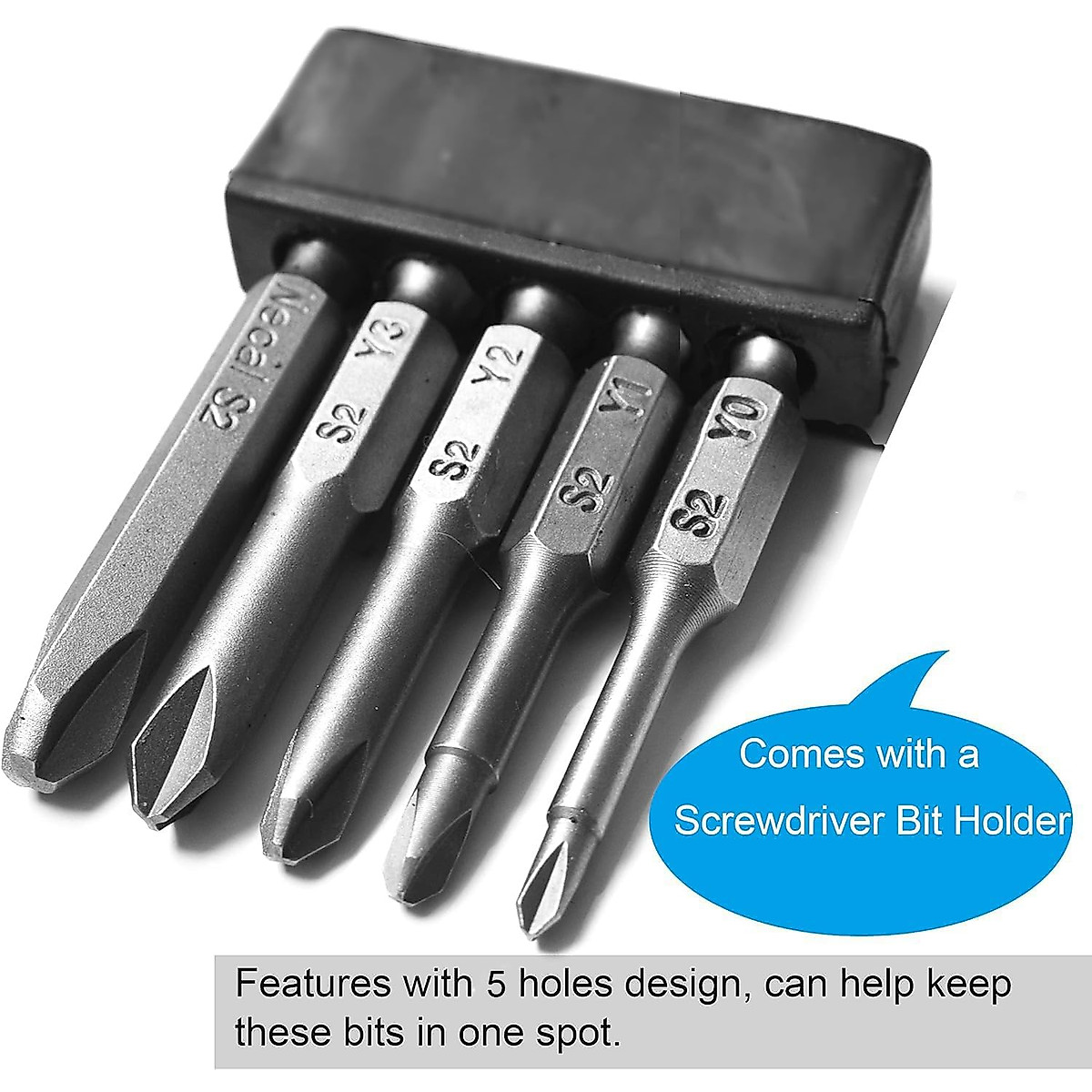 Triwing Screwdriver Bits Set 5 Sizes Y0 Y1 Y2 Y3 Y4, SKZIRI 5in1 3 Point Y-Shaped Y Tip Screwdriver Bit Triwing Bits Set Magnetic Point