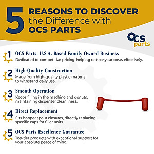 OCS Parts 6-Pack Spout Closures for Edhard Jelly Filler | Replacement F-2265 Spout Closures for Donut Filler Hopper