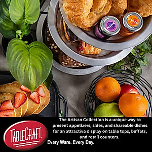 TableCraft Products BK17212 Basket, Rectangle, 12" x 9" x 3.5", Black Metal