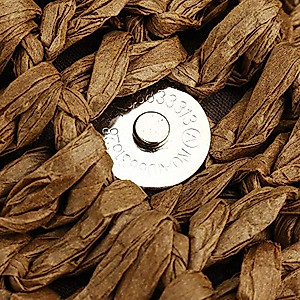 Women's Straw Tote Bag Handbags Beach Bag Exquisite Woven Fashion Large Rectangle Top Handle Bag Shopper Bag (Coffee Color)