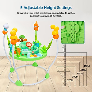 Bellababy Multi-Functional Baby Jumping Activity Center, Interactive Play Center, Baby Discovery Activities Bounces with Lights, Melodies and Colorful Enlightenment Toys, Ages 6 Months+