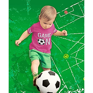 Game On Soccer Shirts for Boys Girls Gifts for Players Kids Jersey T-Shirt 5/6 Wow Pink