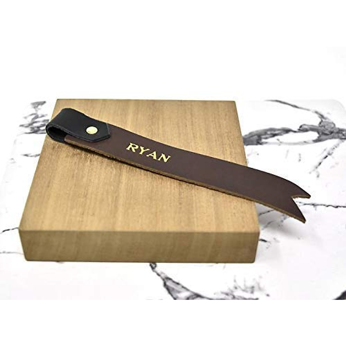 Personalized Leather Bookmark | Great Gifts for Readers! | 6" x 1" Dimensions | Two-Tone, Genuine Leather, Customized, Monogrammed | Made in USA | Free Shipping