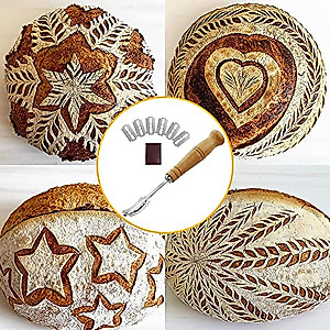 Bread Banneton Proofing Basket Set, 10 Inch Round & 9.6 Inch Oval Bread Proofing Basket Natural Rattan Banneton for Sourdough with Dough Whisk + Dough Scraper + Bread Lame + Cloth Liner