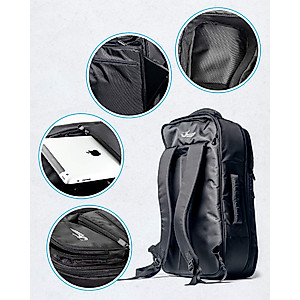 Journey Instruments Travel Guitar Gig Bag Backpack – BG003C Traveling Guitar Road Trip Premium Gig Bag – Premium 1680 Denier case HDPE foam padding Guitar Case – Fits All In One Guitar Case