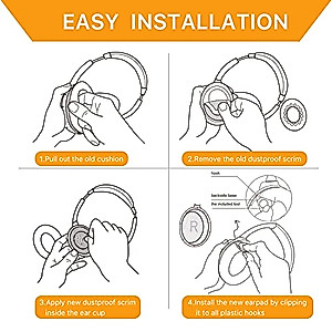 YOCOWOCO Ear Pads Cushions for Bose QC35/ QC35II Headphones, Comfortable Replacement Earpads Compatible with Bose QuietComfort 35 and Quiet Comfort 35 II Over-Ear Headset