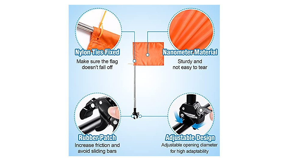 Adjustable Orange Boat Flag - Enhance Safety on Water