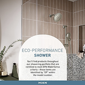 Moen Brantford Oil Rubbed Bronze Shower Trim Kit, featuring Eco-Performance Wide Rain Shower Head and Traditional Shower Lever Handle, (Posi-Temp Valve Required), T2252EPORB