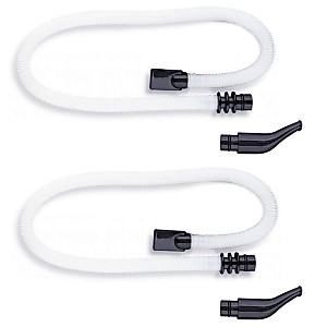 Jiayouy 2 Sets Melodica Mouthpieces Tube Set 21"/ 53cm Long Flexible Plastic Melodica Pianica Tube Mouthpiece Replacement Parts Instrument Accessory