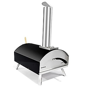 Naimci portable stainless steel pizza oven,Wood Fired Pizza Oven for Outside,Insulated, Refractory Dome Home Pizza Ovens, Ideal For Any Outdoor Kitchen,Versatile Pizza Cooker, Grill