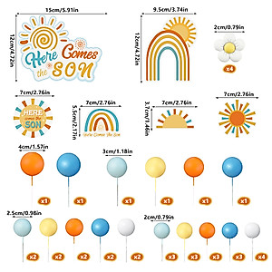 32 PCS Ball Cake Picks Colorful Ball Shaped Cake Topper Pearl Balls Cupcake Cake Insert Topper for Birthday Party Wedding Decoration Supplies