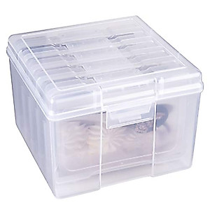 ArtBin 6947ZZ Photo & Craft Organizer Set, Large Box with [5] Plastic Storage Cases Inside, Clear