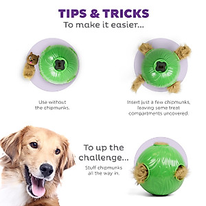 Outward Hound Nina Ottosson Dog Snuffle N' Treat Ball Interactive Treat Ball Dog Puzzle Dog Enrichment Dog Toy, Level 2 Intermediate, Green, Large