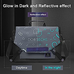 DOB SECHS Briefcases for Men, Laptop Bag 15.6 inch, Small Messenger Bag for Men Women, Satchel Bags for Men, Waterproof Laptop Messenger Bag, Computer Bags for Laptops/Macbook/Notebook, Black