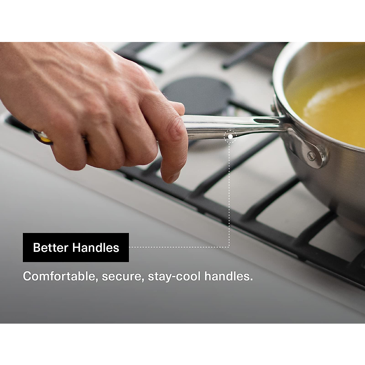 Misen 2 QT Stainless Steel Saucier Pan with Lid - 5-Ply Steel Sauce Pan