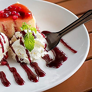 Gmark 100pc 3-Inch Taster Spoons Plastic Mini Spoons Black Clear Best for Chocolate Coffee flavor Ice Cream Spoons Dessert Spoons Black 1 Box Set GM1002H