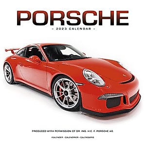 Porsche Calendar- Calendars 2022 - 2023 Wall Calendars - Car Calendar - Automobile Calendar - Porsche 16 Month Wall Calendar by Avonside