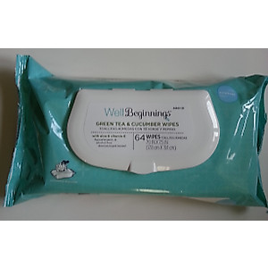 Well Beginnings Green Tea & Cucumber Baby Wipes 64 Ct.