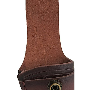 Jamal New Hand Made Carved Cow Leather Sheath for Folding Knife Cover Pouch Belt Clip Made of Leather and Brass