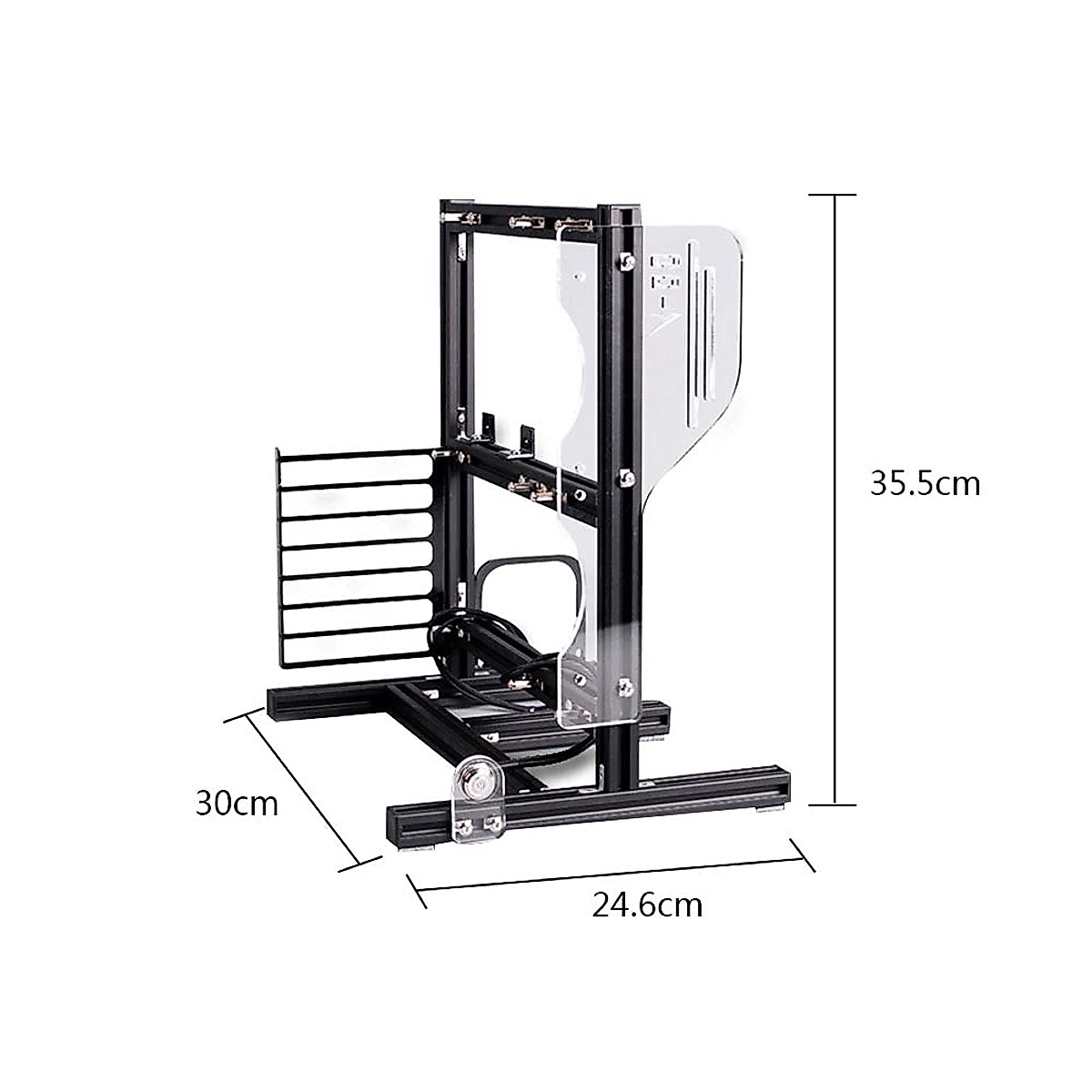 Black PC Frame Test Bench ITX ATX MATX Test Bench Open Air Case Water Cooling Fan Chassic