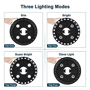Simple Deluxe Patio Umbrella 3 Brightness Modes Cordless 28 LED Clip Clamp Pole Lighting at 200 lumens Camping Tent Yard Garden Lawn Cantilever Pool