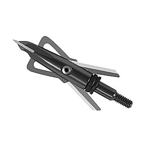 Rage 2 Blade Broadhead, 100 Grain with Shock Collar Technology - 3 Pack, Silver-Stainless Steel