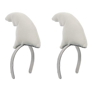 Beistle 2 Piece Plush Fabric Shark Fin Headbands Under The Sea Party Supplies, Gray, one size