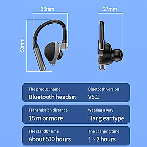 Ipx5 Waterproof Single Touch-Control Wireless Bluetooth 5.2 TWS-Headphones, Wireless Car Driving Headset , Phone Calls and Control Music Play by One Button, Compatable with iOS Android Phones