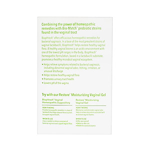 Good Clean Love BiopHresh Vaginal Homeopathic Suppository, Bacterial Vaginosis Treatment for Women, Relieves Itching & Irritation, Promotes Urinary Tract Health, 10 Capsules