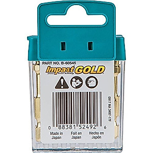 Makita B-60545 Impact Gold T25 Torx 2″ Power Bit, 15/Pk