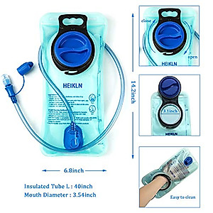 2 Pack Hydration Bladder 2 Liter,Leak Proof Water Reservoir, BPA Free Military Water Storage Bladder Bag Hydration Pack Replacement Easy Clean for Bicycling Hiking Camping Hunting Running
