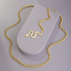 Wekicici Boho Snake Belly Chain Gold Metal Belt Body Chain Chunky Belly Link Waist Party Sexy Body Chain for Women(style 2)