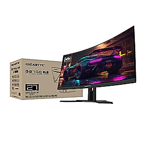 GIGABYTE G27QC A (27" 165Hz 1440P Curved Gaming Monitor, 2560 x 1440 VA 1500R Display, 1ms (MPRT) Response Time, 88% DCI-P3, HDR Ready, 1x Display Port 1.2)