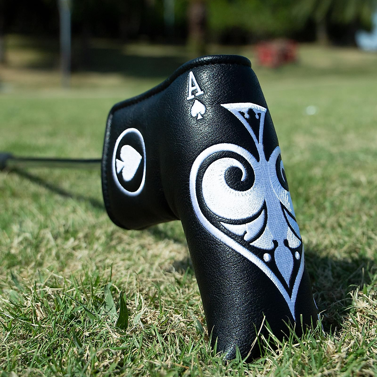 Poker Ace Blade Putter Cover Magnetic Putter Headcover Head Cover for Blade Putters - Golf Putter Cover Black for Mens fits for Scotty Cameron, Ping, Odyssey Putters