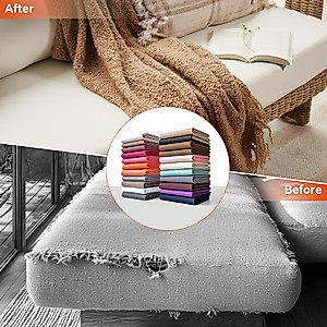 Focuprodu Custom Cushion Covers,Patio Bench Cushion Cover, Replaceable Bench Cushion/Chair Cushion Cover.80+ Colors to Choose from.Multi-Scene Applications. (Custom Size)