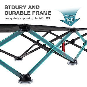 EVER ADVANCED Portable Deluxe Toddler Sleeping Cot with Canopy, Foldable Kids Camping Cot Travel Bed, with Carry Bag, for Indoor & Outdoor,140lbs, Grey