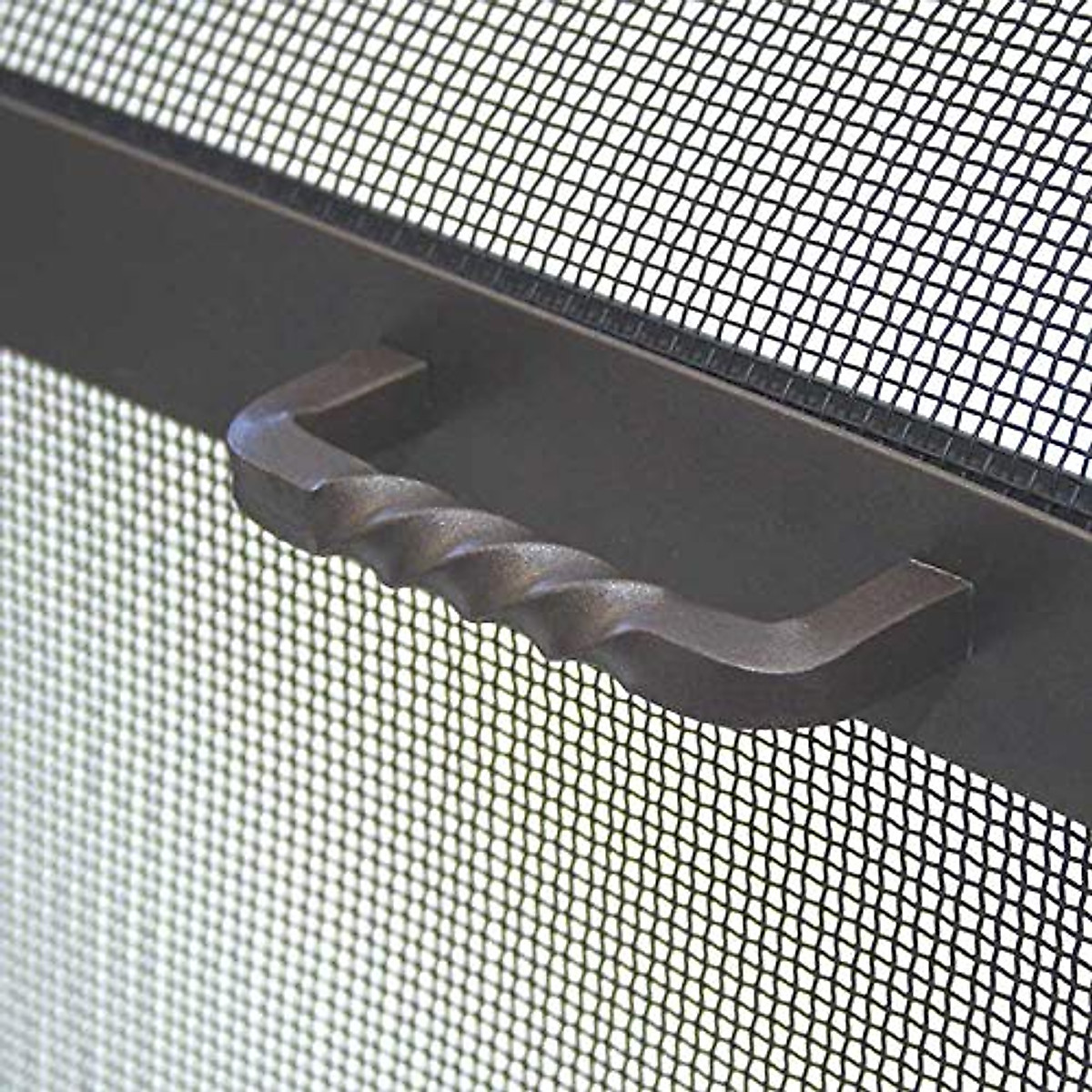 Pilgrim Home and Hearth SGBB Spark Guard Fireplace Screen, 44" W x 33" H x 6.5" D, Burnished Bronze